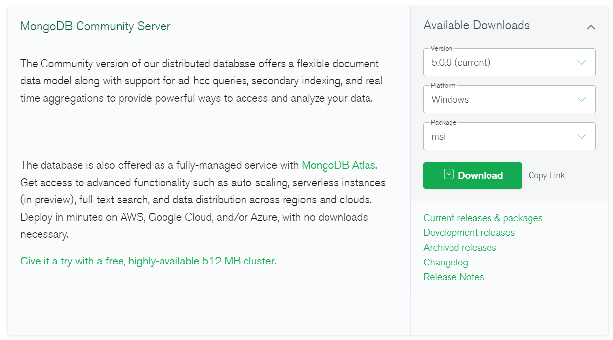 MongoDB | Jason的前端笔记
